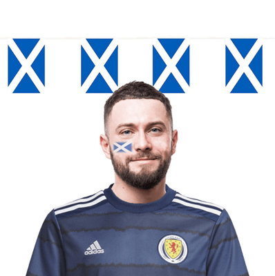 Scotland Flag Bunting & Temporary Tattoos - Pack of 12
