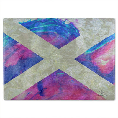 Scotland Flag Glass Chopping BoardDesigner style