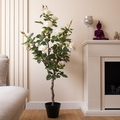 Scottish Everlastings 126cm Artificial Rose Tree