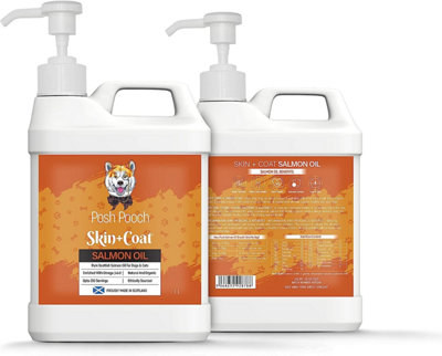 Scottish Salmon Oil For Dogs & Cats 1 Litre Omega 3,6,9 Vitamin E, Pure ...
