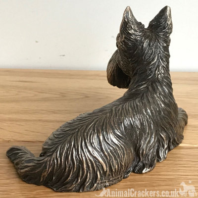 Scottish Terrier figurine in heavy weight cold cast bronze, Scottie Dog ...