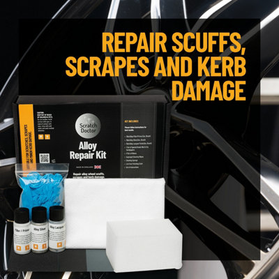 Scratch Doctor Alloy Wheel Repair Kit Silver for damaged, scuffed ...