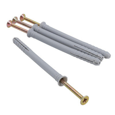 Screw And Anchor Wall Raw Plugs For Brick Concrete Wood 5mm - 8mm 18pc