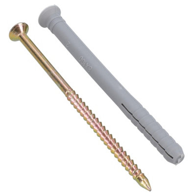 Screw And Anchor Wall Raw Plugs For Brick Concrete Wood 5mm - 8mm 18pc