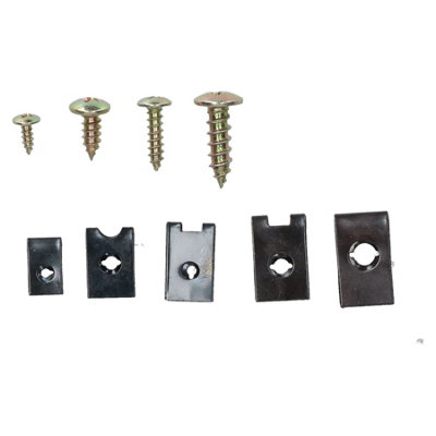 Screw And U Type Cushion Speed Clips Assortment Kit Fasteners Fixings 170pc