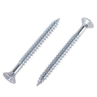 Screw-Tite Pozi Countersunk Zinc-Plated Wood Screws 4mm x 65mm 100 Pack