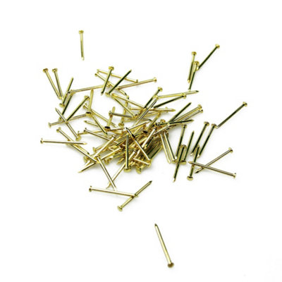 SCREWD 25mm Brass-Plated Semi-Round Head Nails for Crafts, DIY, Hobbies ...