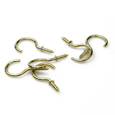 SCREWD 31mm Brass Plated Cup Hook Kit for Creating Extra Room in the ...