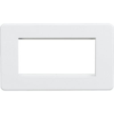 Screwless 4G Modular Faceplate - Matt White