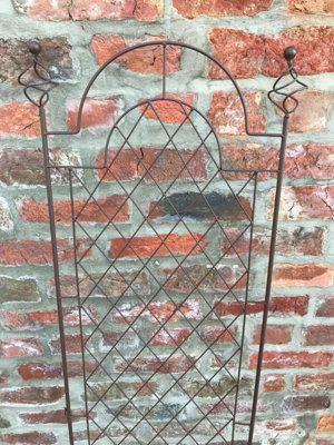 Scroll Garden Wall Trellis Climbing Plant Support Frame Set of 2 (H)120cm