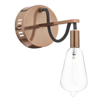 Scroll Single Wall Bracket Copper