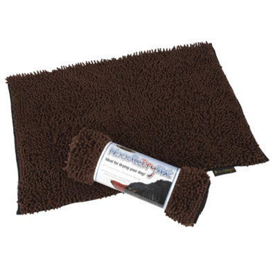 Scruffs Noodle Dog Drying Mat Chocolate (90cm x 60cm)