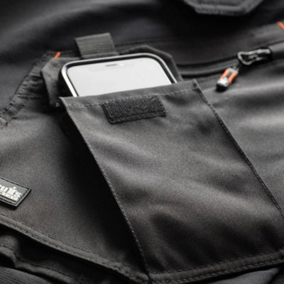 Scruffs Pro Flex Plus Trade Work Trousers Black - 33R