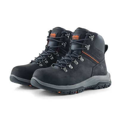 Scruffs - Rafter Safety Boots Black - Size 10.5 / 45 | DIY at B&Q