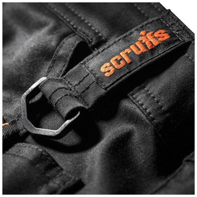 Scruffs Trade Flex Work Trousers Black Hardwearing - 34in Waist, 30in Leg
