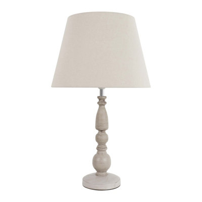 Sculptured Painted Metal Table Lamp