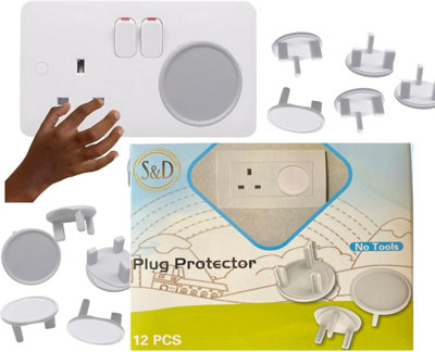 SD, Plug Socket Covers UK Plastic Outlet Protectors Baby Safety Shock ...