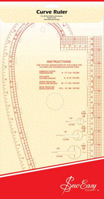SE CURVED RULER - Rule: Curved: 13.875 x 7.375in - Sew Easy