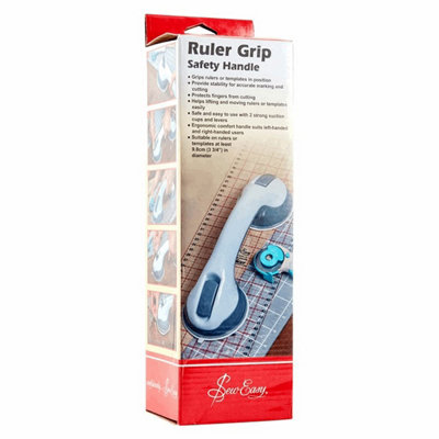 SE RULER S/HANDLE - Ruler Grip Safety Handle: Grey - Sew Easy