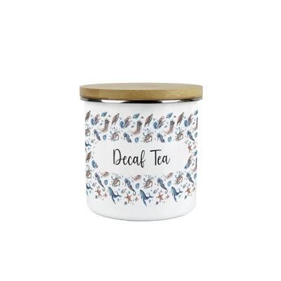 Sea Art Decaf Tea Storage Canister - Coastal Creatures Sea Animals ...