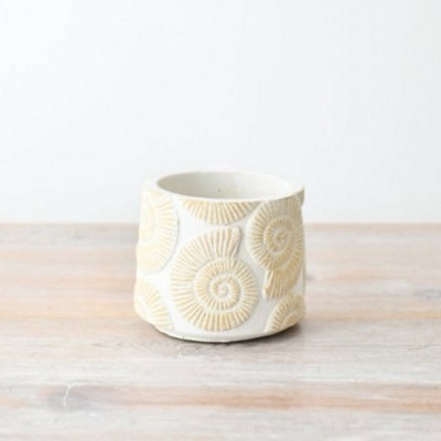 Sea Shell Patterned Planter Pot