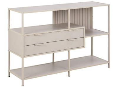 Seaford Grey Storage Unit with 2 Drawers and 3 Shelves