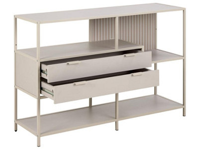 Seaford Grey Storage Unit with 2 Drawers and 3 Shelves