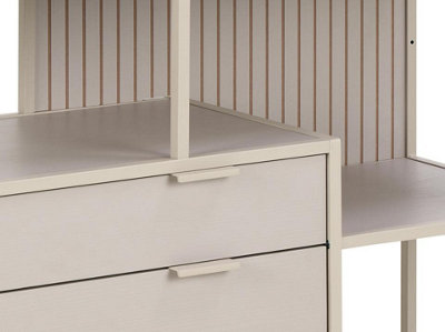 Seaford Grey Storage Unit with 2 Drawers and 3 Shelves