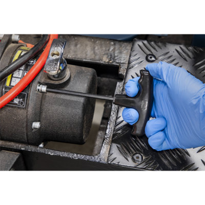 Sealey 10 Piece T-Handle Metric Hex Key Set Chrome Vanadium Steel S0466