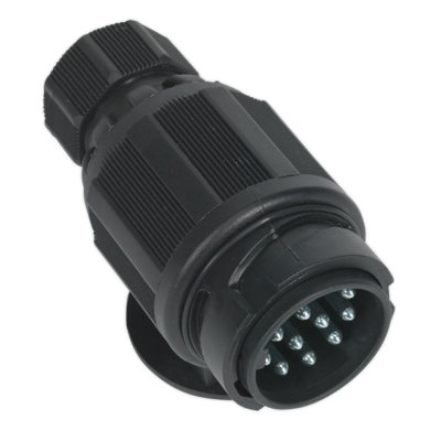 Sealey 12V 13-Pin Plastic Euro Towing Plug Twin Inlet Double Cable ...