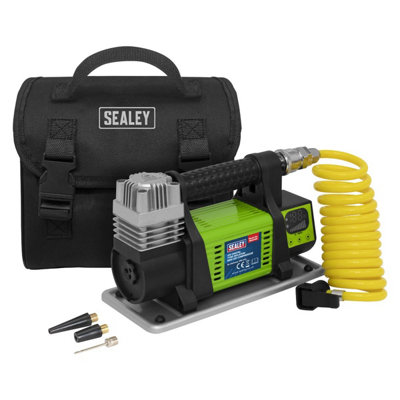 Sealey 12V Digital Tyre Inflator Mini Air Compressor With 2m Hose MAC04D