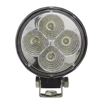 Sealey 12W LED Round Work Light/Mounting Bracket Set Waterproof IP68 LED1R