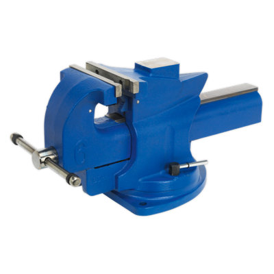 Sealey 150mm Quick Action Swivel Base Cast Iron Vice With Bench ...