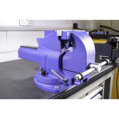 Sealey 150mm Quick Action Swivel Base Cast Iron Vice With Bench ...