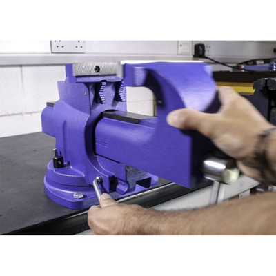 Sealey 150mm Quick Action Swivel Base Cast Iron Vice With Bench ...