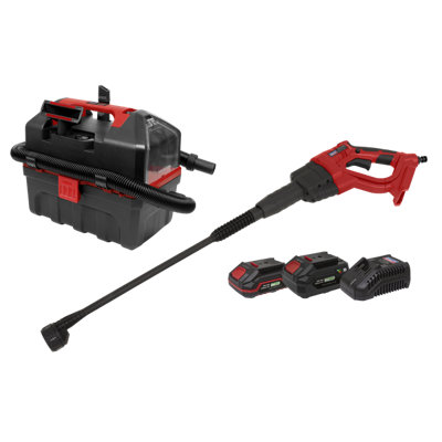 Sealey 2 x 20V SV20 Cordless Car Cleaning Combo Kit 2 Batteries ...