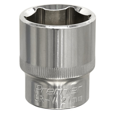 Sealey 27mm 1/2" Square Drive WallDrive Socket Fully Polished Finish ...