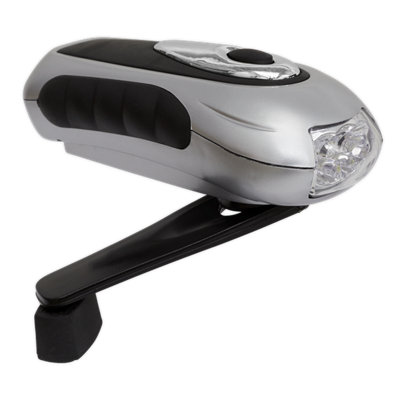 Sealey 3 LED Wind-Up Rechargeable Torch With Charging Outlet Port AK3305