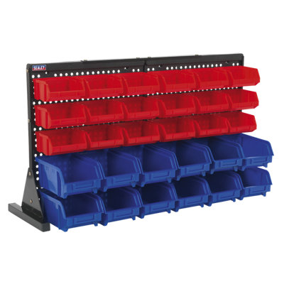 Buy Sealey 30 Bin Bench Mounting Storage System Organiser + Steel Cross ...