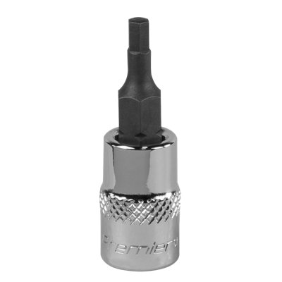 Sealey 3mm 1/4" Square Drive Hex Socket Bit Forged Chrome Vanadium ...