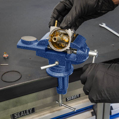 Sealey 50mm Portable Bench & Table Vice With 360 Degrees Swivel Base ...