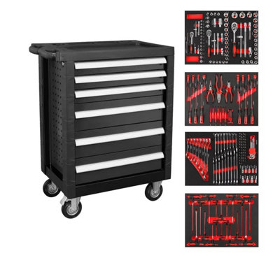 Sealey 6 Drawer Tool Cabinet Storage Box Garage Ball Bearing 188pc Tool Kit
