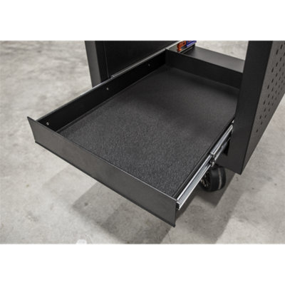 Sealey 8 Power Tool Rack Trolley 450mm Heavy Gauged Steel 2 Drawers APPTR8