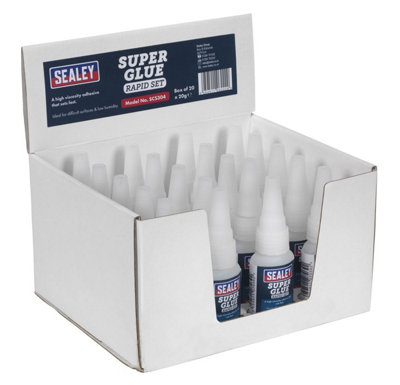 Sealey Adhesive Rapid Set High Viscosity Adhesive 20g Pack of 20 SCS304