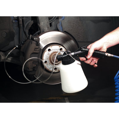 Sealey Air Brake Clutch Bleeder Vacuum Type 1L Fluid Bleeding Kit Bike ...