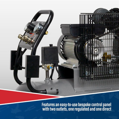 Sealey Air Compressor 100L Belt Drive 3hp with Front Control Panel SAC3103B