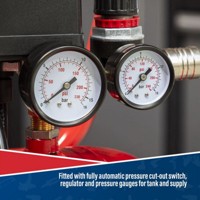 Sealey Air Compressor 100L V-Twin Direct Drive 3hp SAC10030