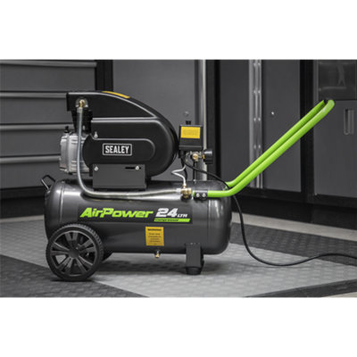 Sealey Air Compressor 24L Direct Drive 2hp with 4pc Air Accessory Kit ...