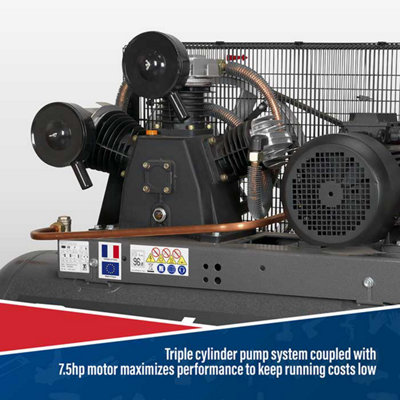 Sealey Air Compressor 270L Belt Drive 7.5hp 3ph - SAC32775B