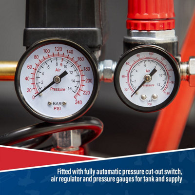 Sealey Air Compressor 50L V-Twin Direct Drive 3hp SAC05030